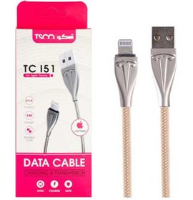 خرید و قیمت کابل تبدیل USB به Lightning طلایی مدل TC I51 طول 1 متر تسکو | ترب