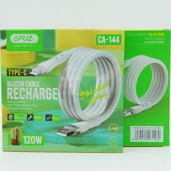 خرید و قیمت کابل تایپ سی 120 واتی برند GFUZ سفید | ترب