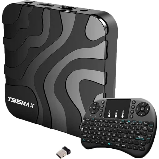 خرید و قیمت اندروید باکس مدل T95MAX 32/4GB به همراه کیبورد بی سیم | ترب
