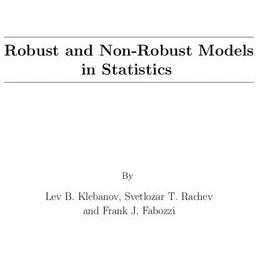 خرید و قیمت دانلود کتاب Robust and Non-Robust Models in Statistics [UK ...