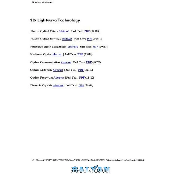 خرید و قیمت دانلود کتاب 32.Lightwave Technology | ترب