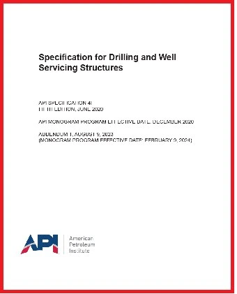 خرید و قیمت API Spec 4F -2023- مشخصات ساختار حفاری و سرویس چاه | ترب