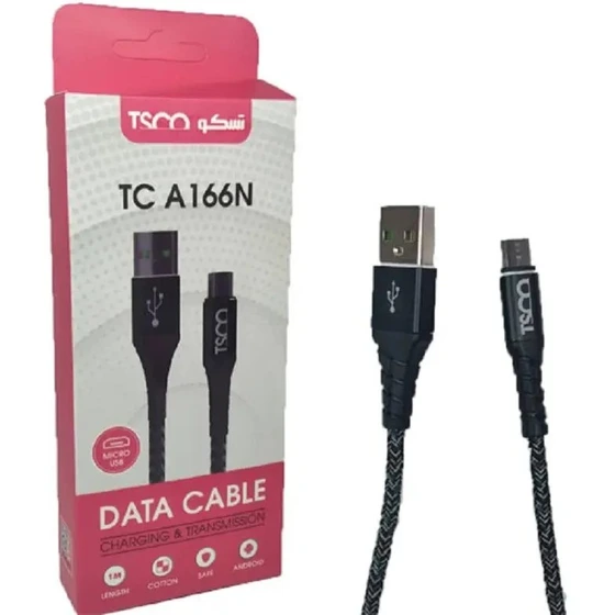 خرید و قیمت کابل شارژ Micro USBتسکو مدل TC A 166N کابل شارژ میکرو TscoTC A 166N | ترب