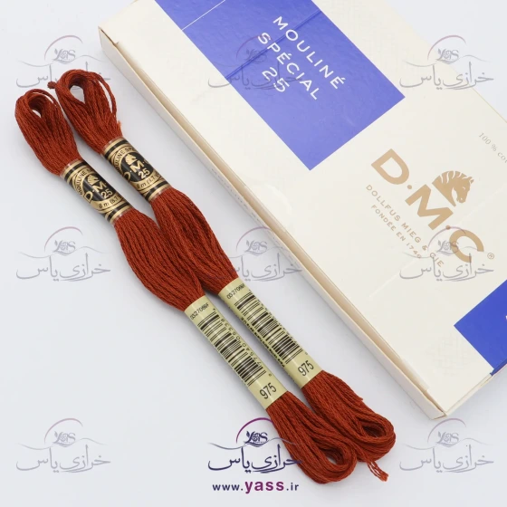 خرید و قیمت نخ گلدوزی و کوبلن دوزی برند DMC کد رنگ 975 | ترب