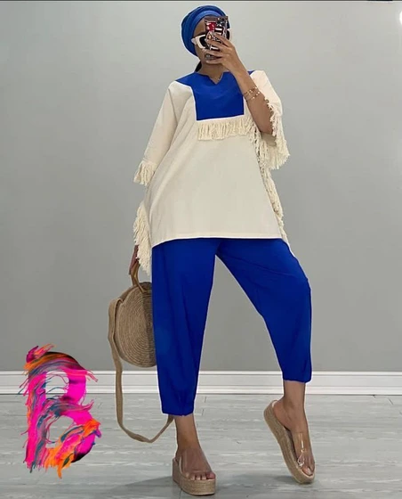 خرید و قیمت ست ریش ریش پانچ برند معروف Beref پارچه لنین خوب | ترب