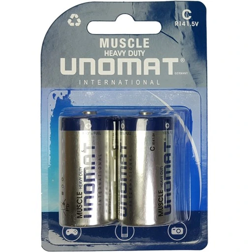خرید و قیمت باتری سایز C معمولی کارتی یونومات UNOMAT | ترب
