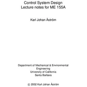 خرید و قیمت دانلود کتاب Control System Design: Lecture notes for ME ...