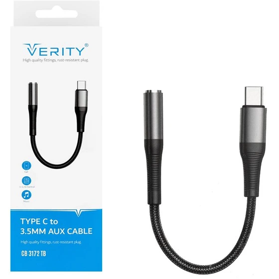 خرید و قیمت کابل تبدیل Type-C به AUX برند VERITY مدل 3172TB | ترب