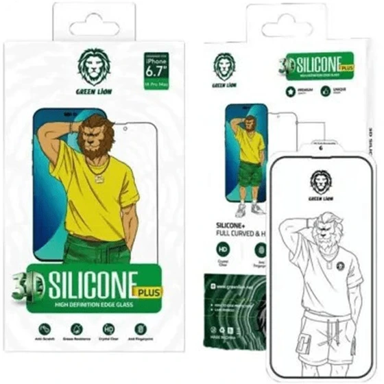 خرید و قیمت گلس شفاف گرین لاین مدل Silicon plus مناسب برای گوشی اپل ...