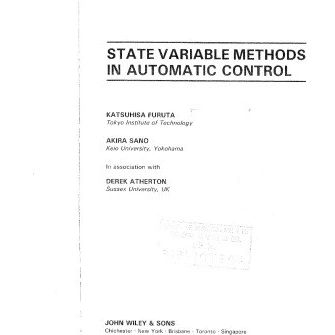 خرید و قیمت دانلود کتاب State Variable Methods in Automatic Control ویرایش 1 | ترب