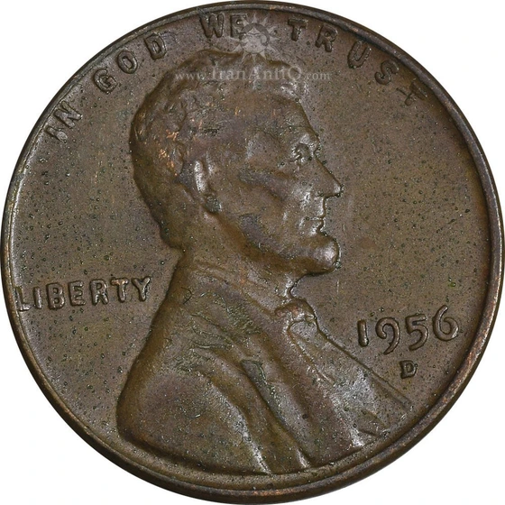 خرید و قیمت سکه 1 سنت 1956D لینکلن - EF45 - آمریکا | ترب