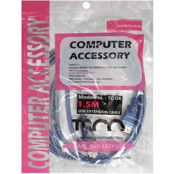 خرید و قیمت کابل افزاینده USB 1.5M TSCO مدل TC-04 | ترب