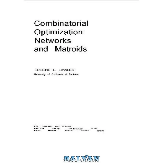 خرید و قیمت دانلود کتاب Combinatorial Optimization Networks And Matroids ترب