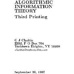 خرید و قیمت دانلود کتاب Algorithmic information theory 1997 | ترب