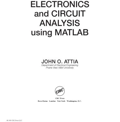 خرید و قیمت دانلود کتاب Electronics and Circuit Analysis Using MATLAB Har/Dis | ترب