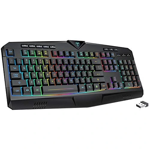 خرید و قیمت کیبورد گیمینگ بی سیم PICTEK RGB Wireless Ergonomic +USB | ترب