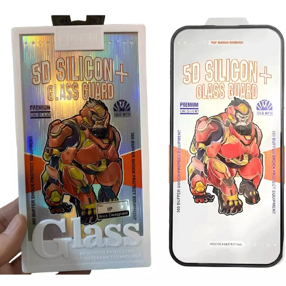 خرید و قیمت گلس ایربگ دار آیفون 16 پرومکس موکوسون 5D Silicon Plus | ترب