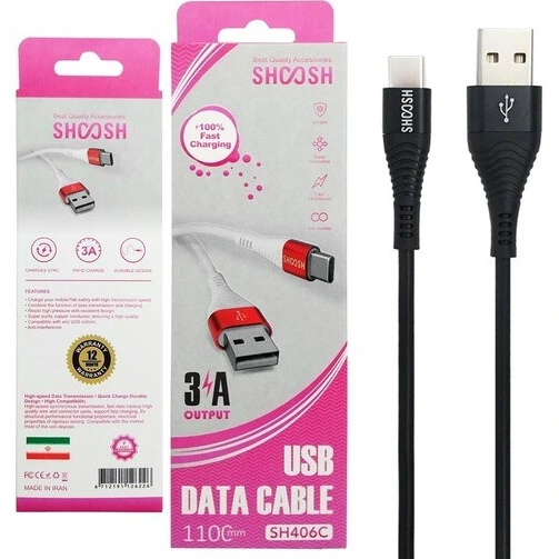 خرید و قیمت کابل Fast Charge .Type Cشوش مدلSHOOSH SH-406C | ترب