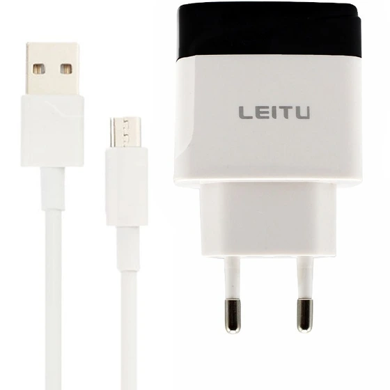 خرید و قیمت شارژر دیواری لیتو مدل LH -8 به همراه کابل تبدیل MicroUSB سفید | ترب