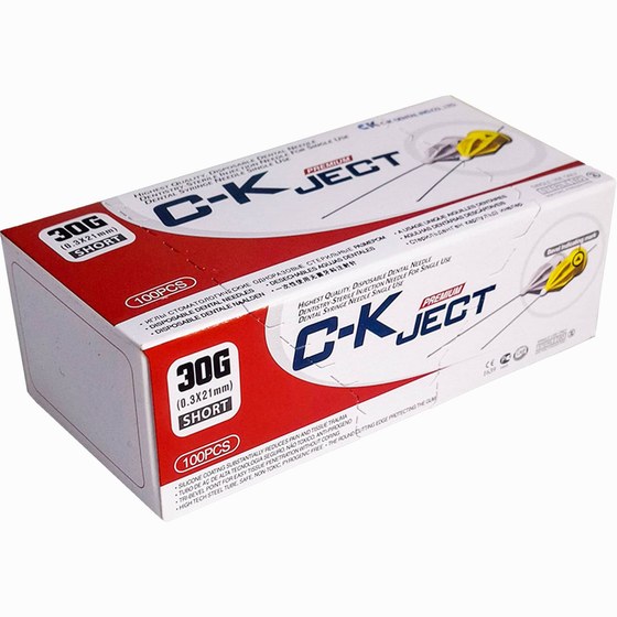 خرید و قیمت سرسوزن سی کی جکت گیج 30 کوتاه - CK-JECT Dental Needle G30 | ترب
