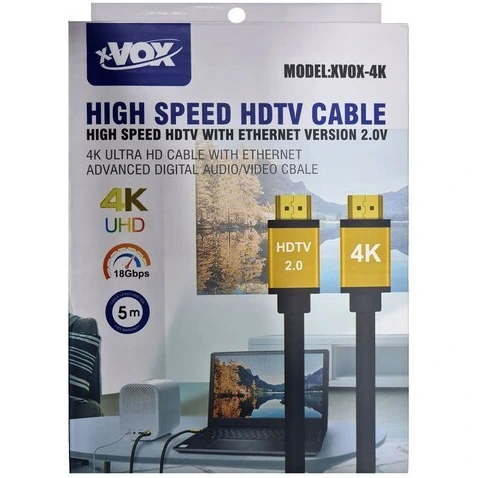خرید و قیمت کابل HDMI ایکس وکس مدل XVOX-4K نسخه 2.0 طول 5 متر | ترب