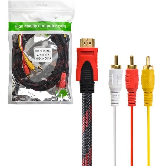 خرید و قیمت کابل تصویر HDMI TO AV بی ایکس وای (BXY) طول 1.5 متر | ترب