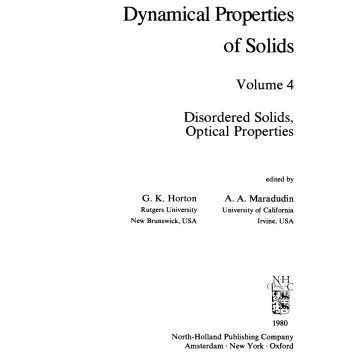 خرید و قیمت دانلود کتاب Disordered Solids, Optical Properties 1980 | ترب