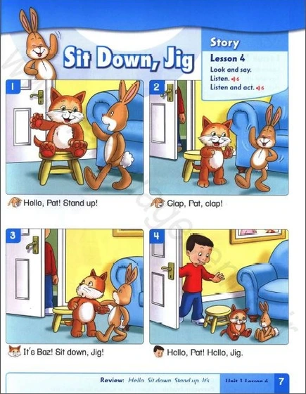 خرید و قیمت ویدیوی آموزشی متن "Sit down, Jig" درس 1 کتاب first friends ...