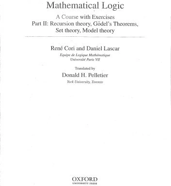 خرید و قیمت دانلود کتاب Mathematical Logic: A Course with Exercises Part II: Recursion Theory ...