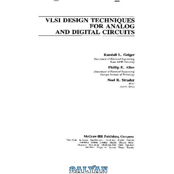 خرید و قیمت دانلود کتاب Vlsi Design Techniques for Analog and Digital ...