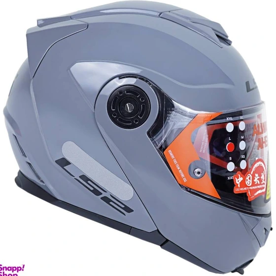 خرید و قیمت کلاه کاسکت فک متحرک ال اس تو مدل LS2 FF345 رنگ طوسی براق | ترب