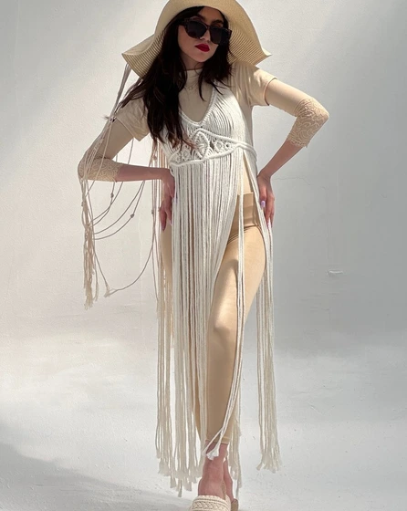 خرید و قیمت پیراهن مکرومه ساحلی کارولبی رجحانی rojhani | ترب