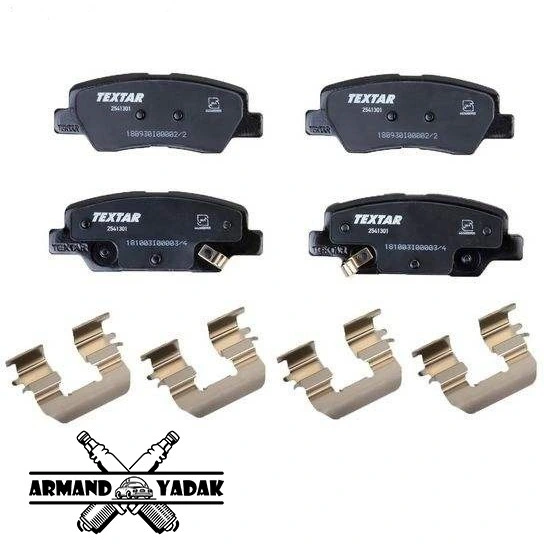 خرید و قیمت لنت ترمز عقب رانا تکستار - دست 4 عددی (پژو207 ، رانا ، پژو 206) TEXTAR | ترب