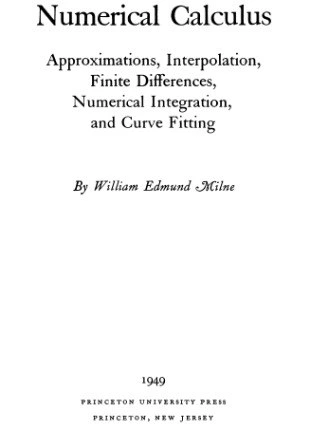 خرید و قیمت دانلود کتاب Numerical calculus: approximations, interpolation, finite differences ...