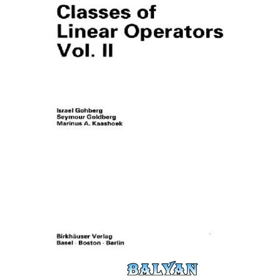 خرید و قیمت دانلود کتاب Classes Of Linear Operators ترب