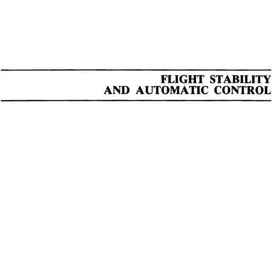 خرید و قیمت دانلود کتاب Flight Stability and Automatic Control [OCR] First Edition | ترب