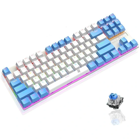 خرید و قیمت 87 Keys Mechanical Gaming Keyboard USB Wired Keyboard ...