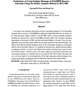 خرید و قیمت دانلود کتاب Evaluation of Creep-Fatigue Damage of KALIMAR ...