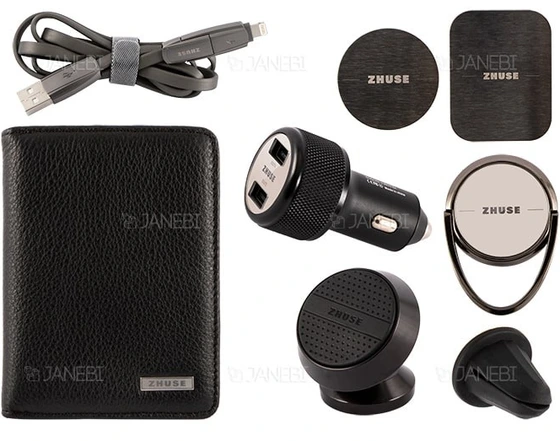 خرید و قیمت پاور بانک و کیف چرمی Zhuse ZS-PB-011 4000mAh Power Bank And Leather Bag | ترب