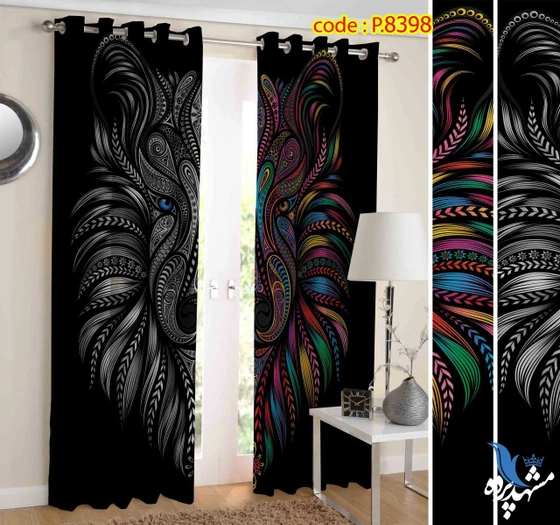 خرید و قیمت پرده پانچ طرح اسلیمی کد P8398 | ترب