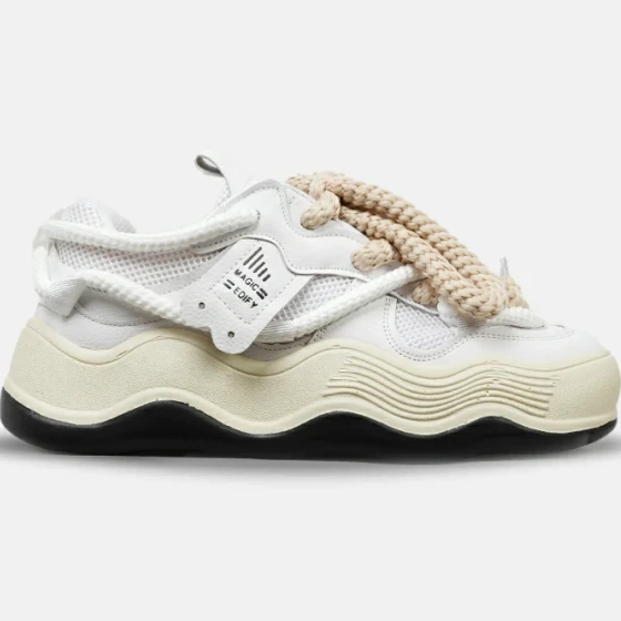 خرید و قیمت کفش کتانی مردانه و زنانه سفید کرم MAGIC edify مدل 4899 | ترب