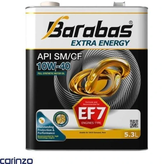 خرید و قیمت روغن موتور باراباس مدل 10W-40 SM EF7 حجم 5.3 لیتر | ترب
