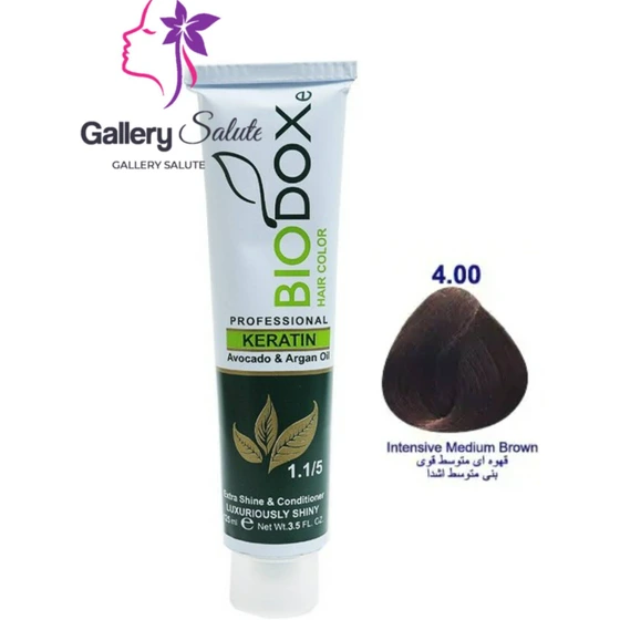 خرید و قیمت رنگ موی حرفه ای بیوداکس شماره 4.00 قهوه ای متوسط قوی BioDox ...