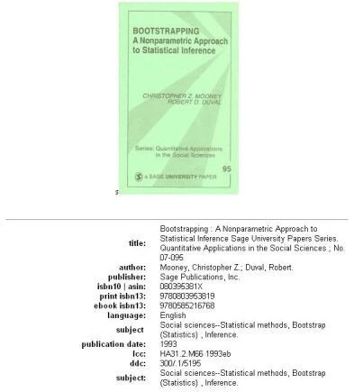 خرید و قیمت دانلود کتاب Bootstrapping: a nonparametric approach to statistical inference, Issues ...