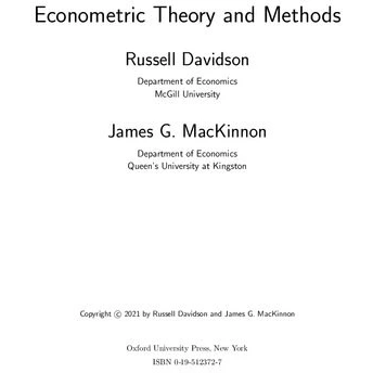 خرید و قیمت دانلود کتاب Econometric Theory and Methods | ترب
