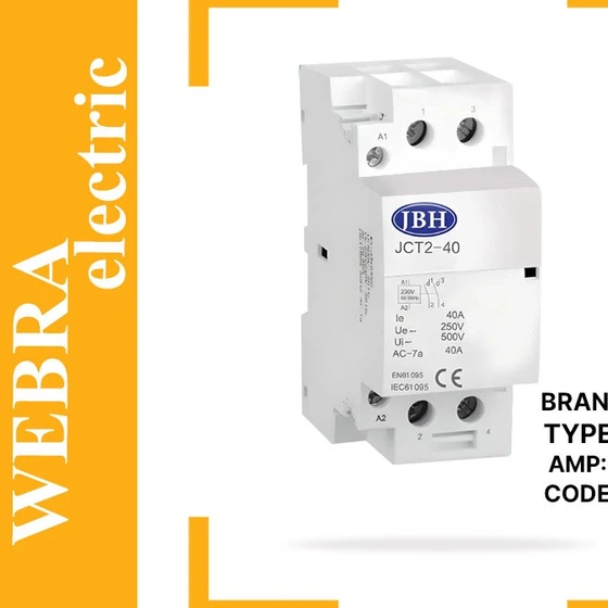 خرید و قیمت کنتاکتور 2 پل 220 ولت اتوماتیک 63 آمپر JBH | ترب