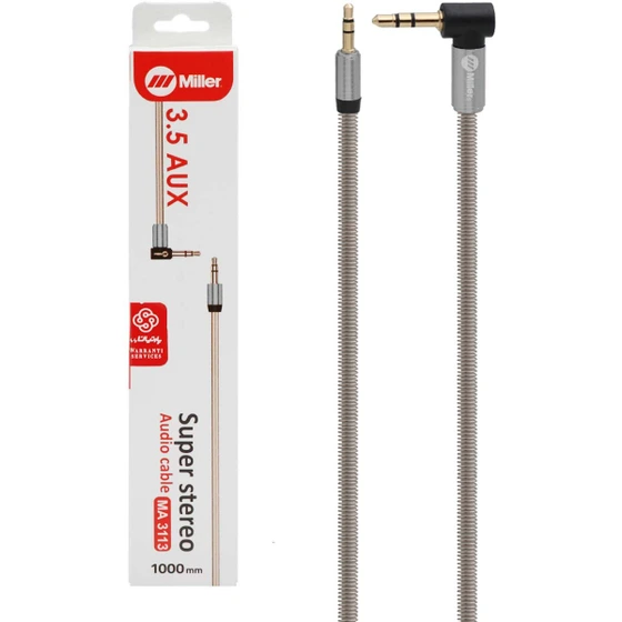 خرید و قیمت کابل AUX فلزی Miller مدل MA 3113-نقره ای | ترب