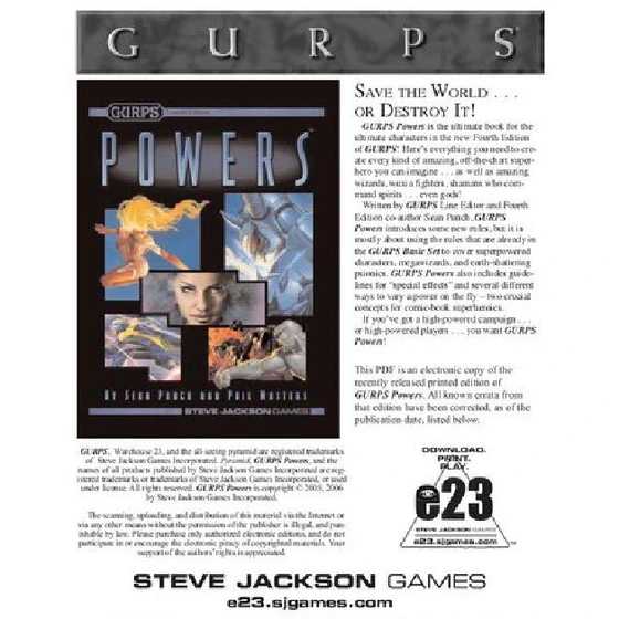 خرید و قیمت دانلود کتاب GURPS 4th edition. Powers | ترب