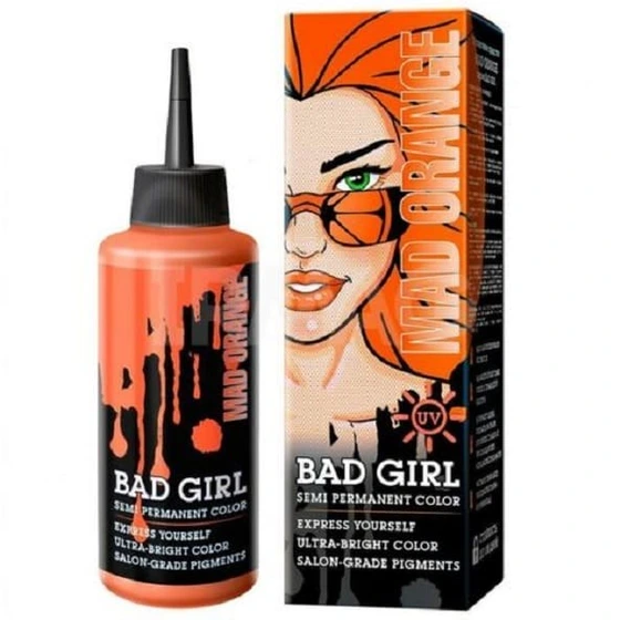 خرید و قیمت رنگ مو فانتزی بد گرل مدل مد اورنج MAD ORANGE حجم 150 میلی ...