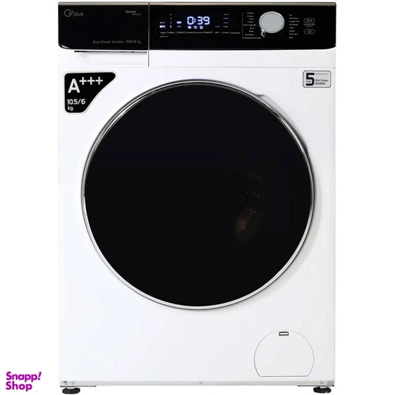 خرید و قیمت ماشین لباسشویی جی پلاس Power Inverter مدل GWM-P105W ظرفیت 10.5 کیلوگرم | ترب